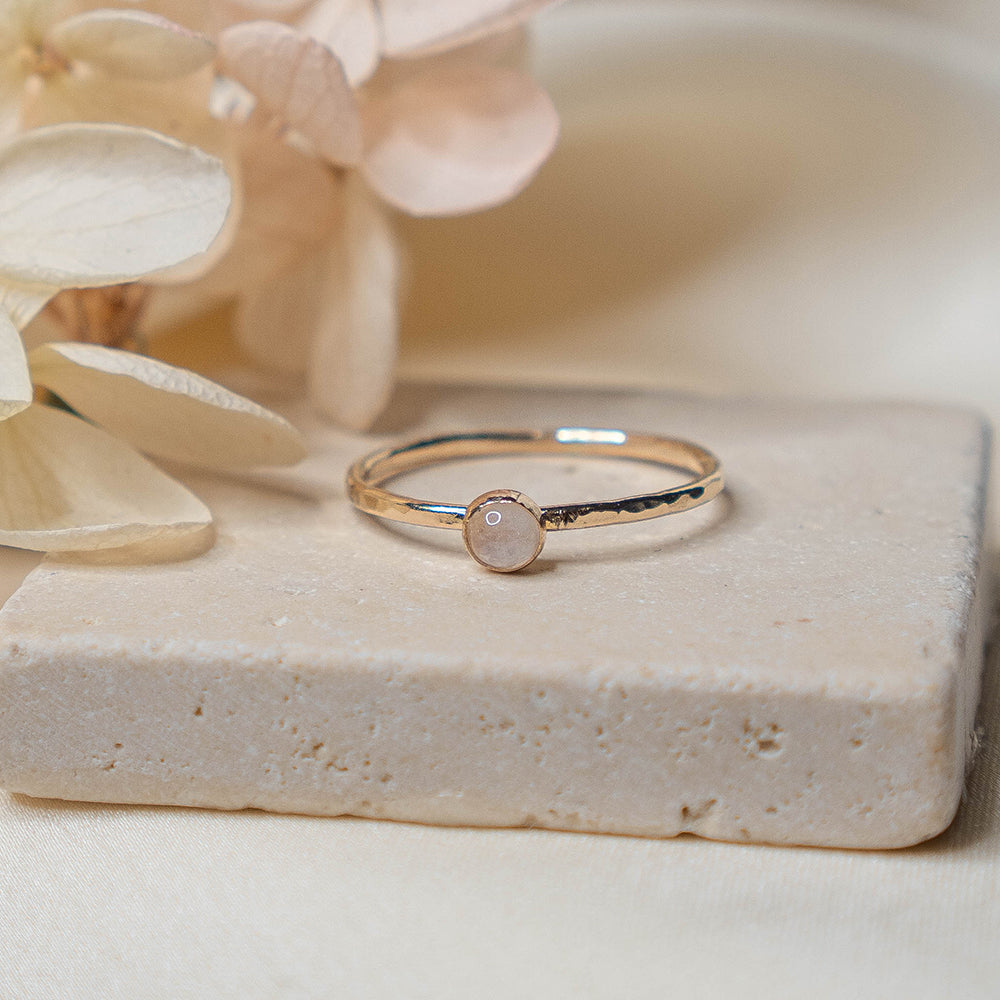 Moonstone Stacking Ring – Aja Jewelry